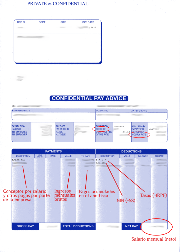 Guía De Impuestos Y Documentos Por Trabajo En Uk Nóminas Tax Code P45 P60 Y P11d